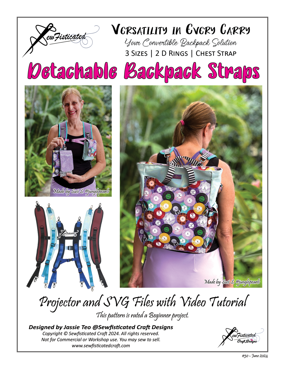 Sewfisticated SunnieSleeve + Detachable Backpack Straps – Sewfisticated ...