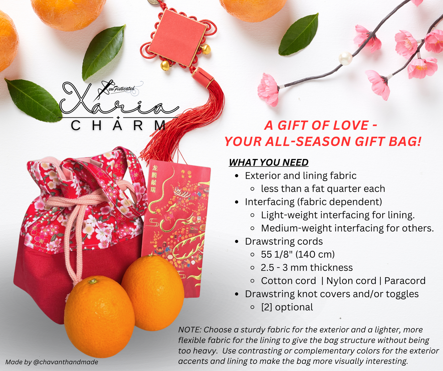 Xaria Charm (Oct 2024) – Sewfisticated Designs & Supplies Pte. Ltd.