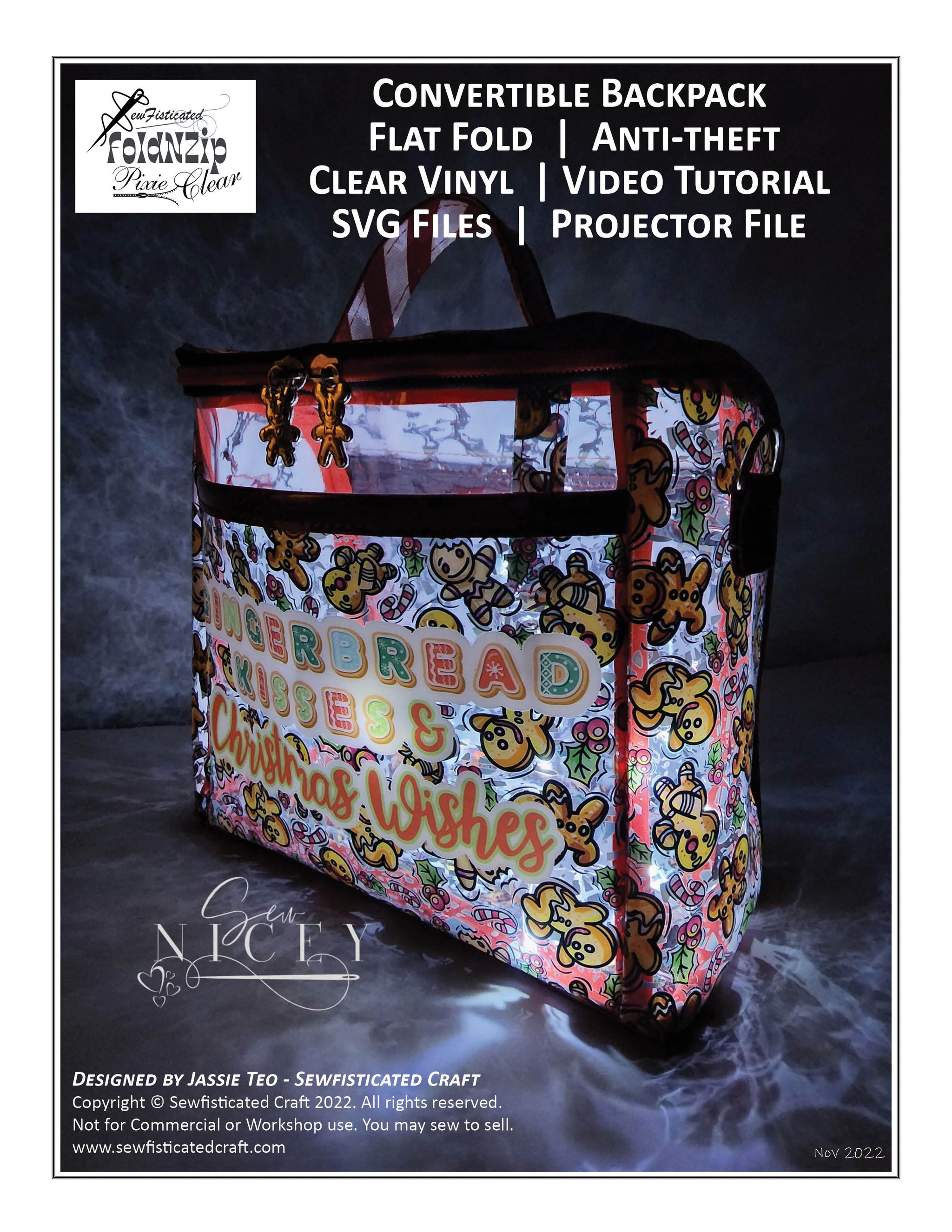 FoldNZip Pixie (CLEAR Vinyl) – Sewfisticated Craft Designs