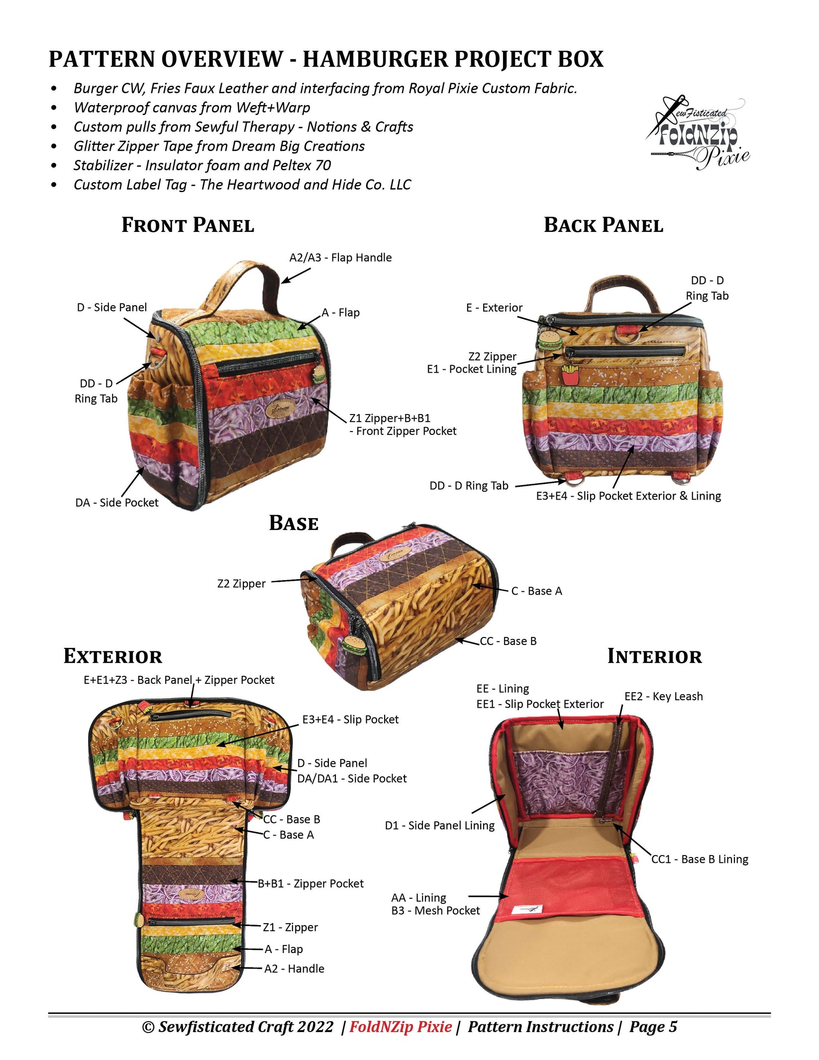 FoldNZip Pixie (Fabric Version) – Sewfisticated Designs & Supplies Pte ...